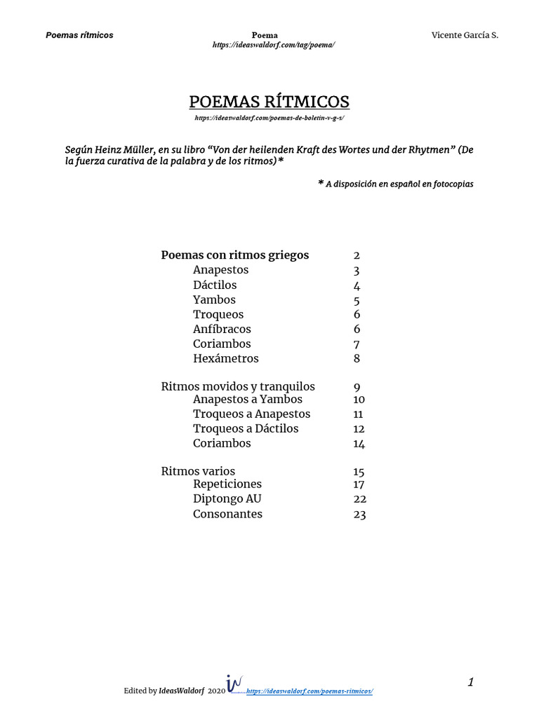 Poemas-ritmicos | Descargar gratis PDF | Poética