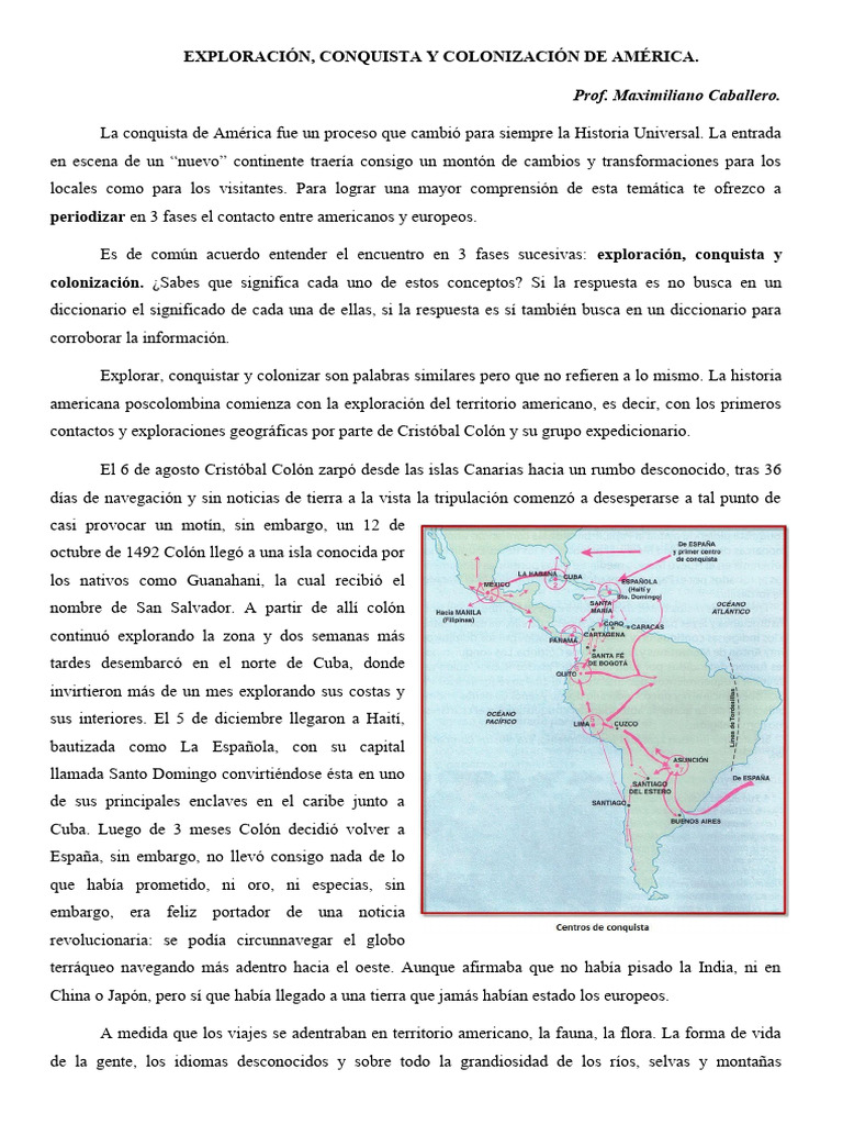 Ficha Exploración Conquista y Colonización | PDF | Hernán Cortés ...