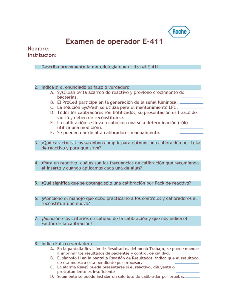 E411 Examen | PDF