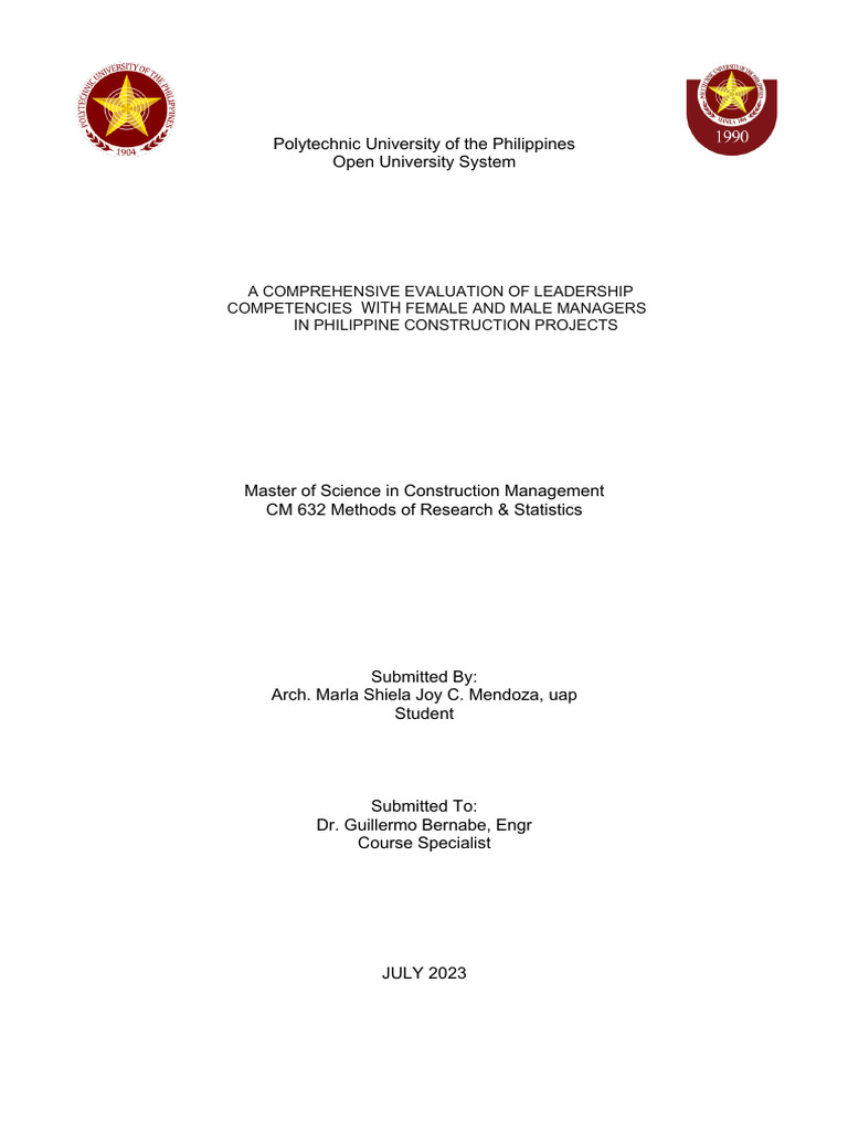 Thesis Draft | PDF | Survey Methodology | Leadership Thesis Draft | PDF | Survey Methodology | Leadership