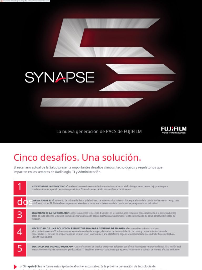 GLOBALMEDVET Pacs Synapse 5 FUJIFILM - Catalogo Comercial - Pt.es | PDF ...