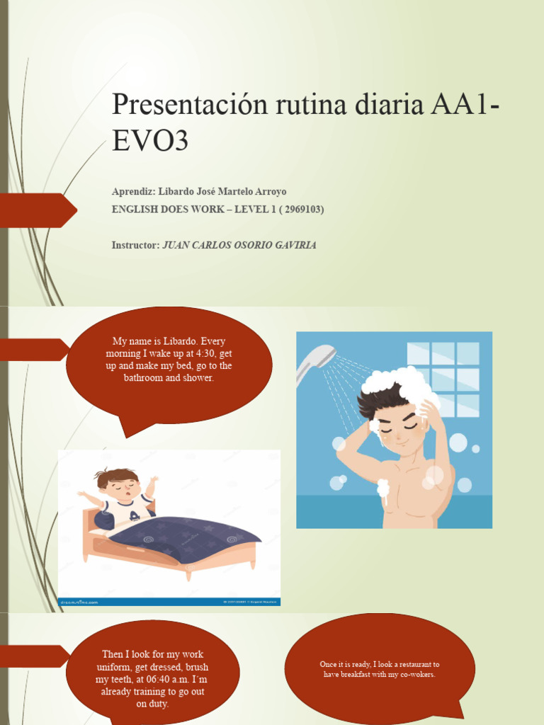 Presentación Rutina Diaria AA1-EVO3 | PDF | Wellness