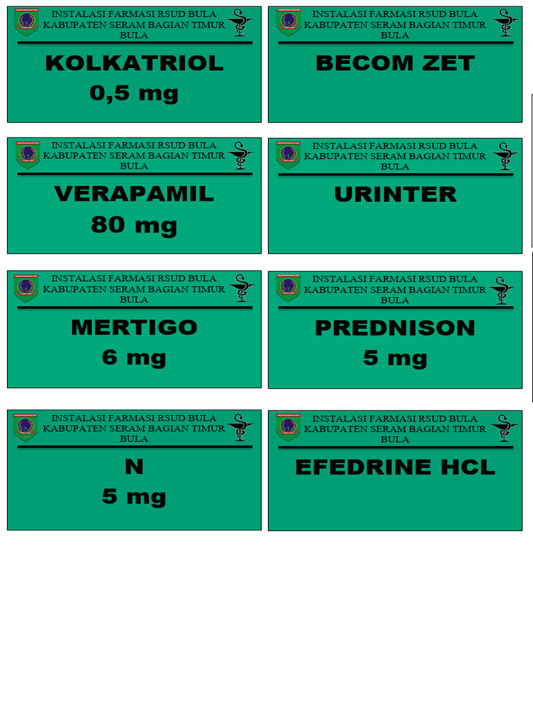 Label Box Obat | PDF Label Box Obat | PDF
