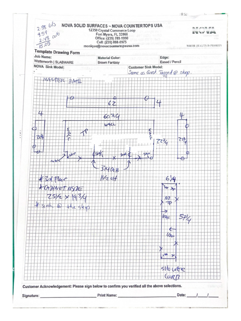 Watterworth Master Bath Template | PDF
