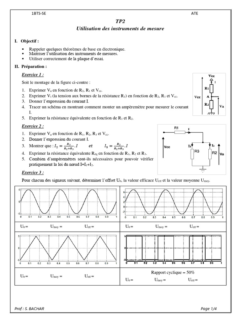 Tableau des formules électriques | PDF | Électricité | Électrotechnique