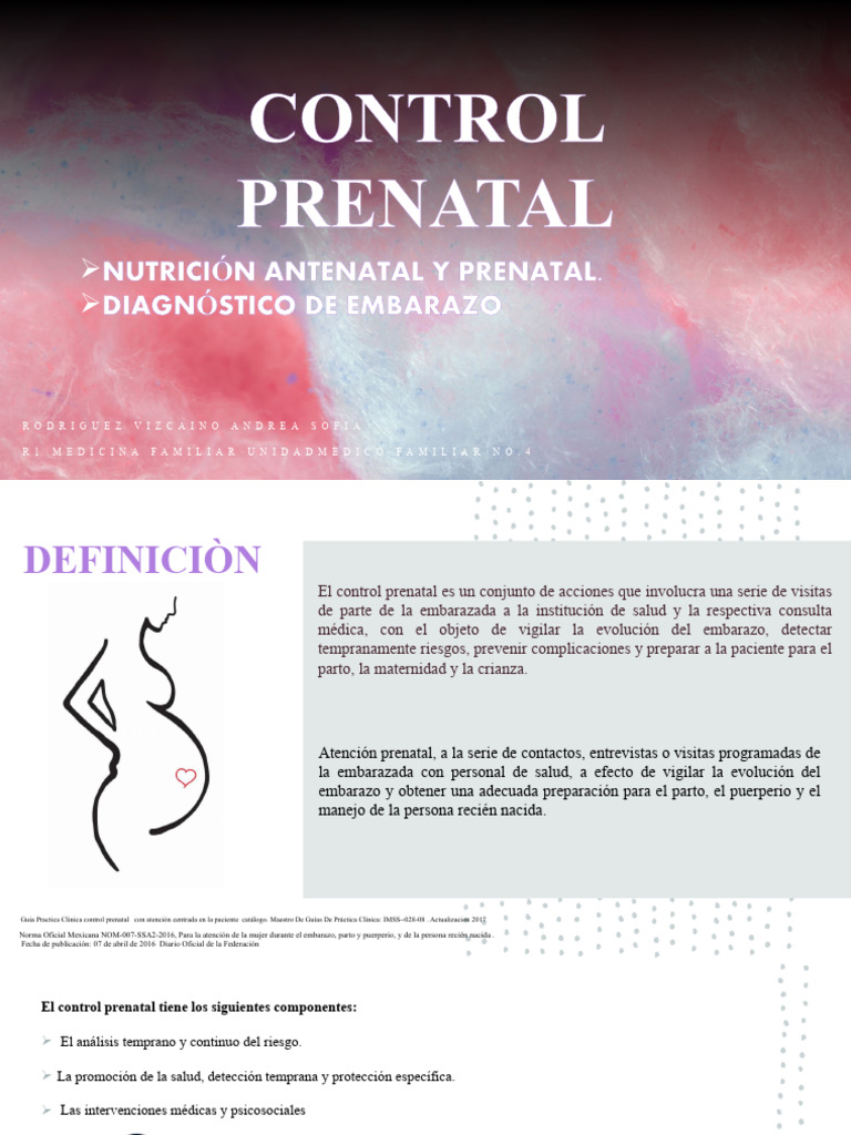 CONTROL PRENATAL - Nutricion Antenatal y Prenatal. Diagnostico de ...