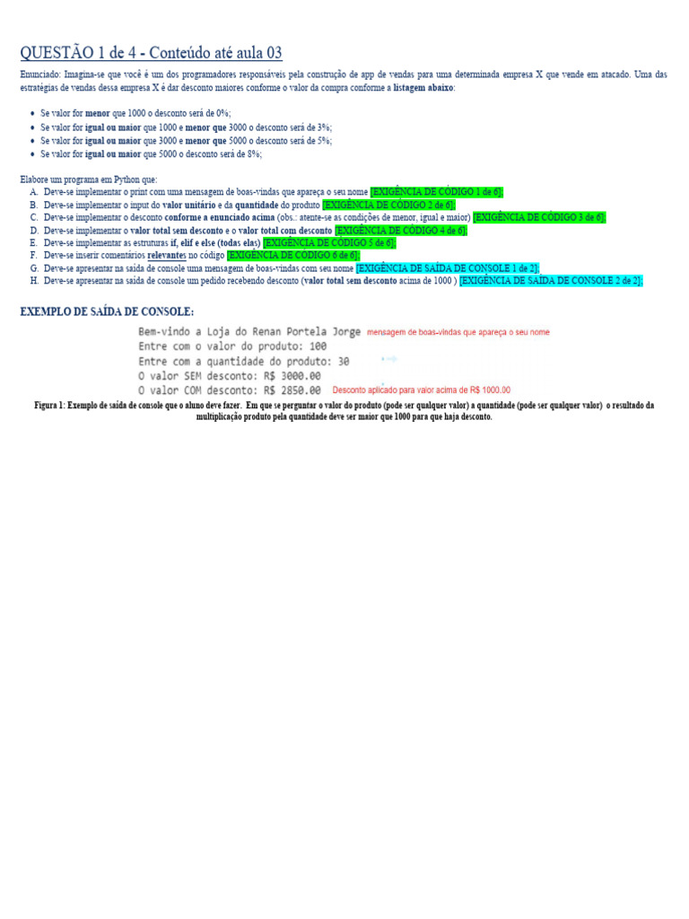 FASE C de 2023 - Logica de Programacao e Algoritmos | PDF | Python ...