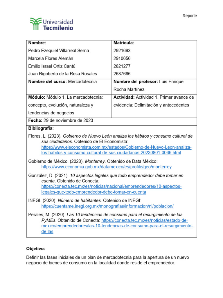 Actividad 1 Mercadotecnia | PDF | Calidad (comercial) | Economias