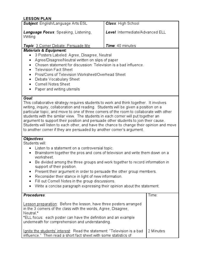 Lesson Plan - Final Draft | PDF | Lesson Plan | Reading Comprehension