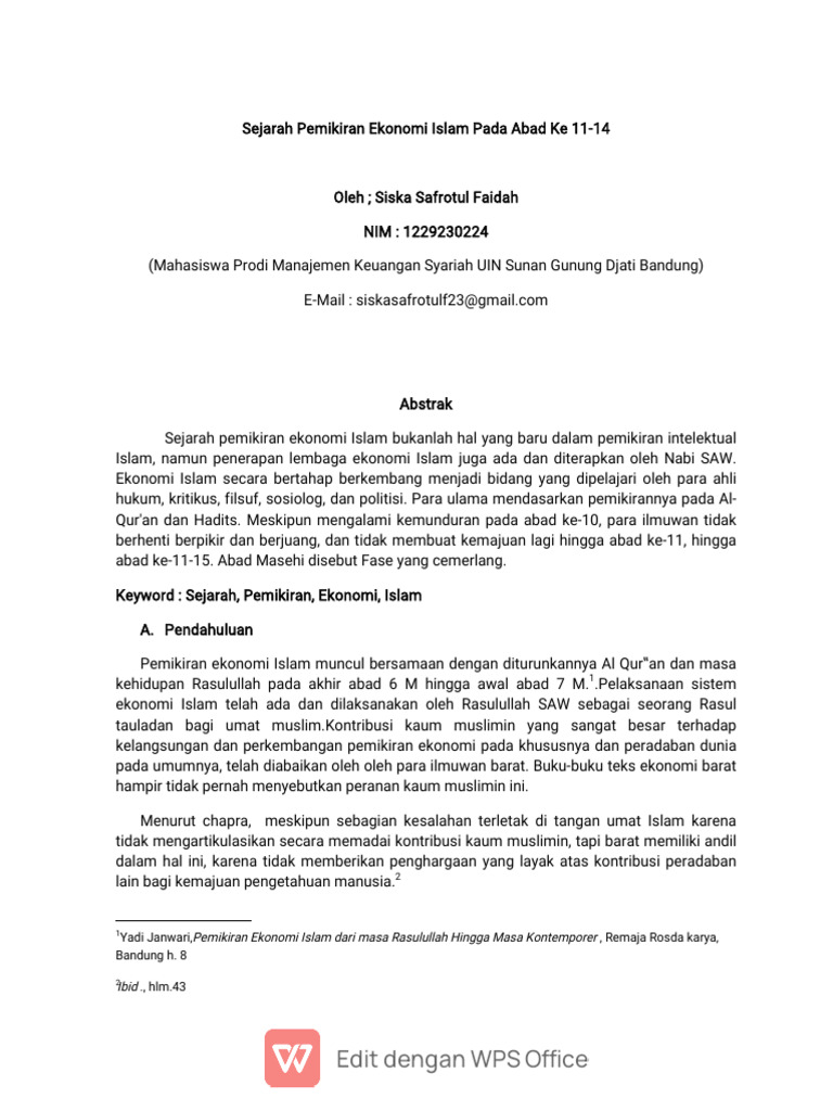 Sejarah Ekonomi Islam Abad 11-14 | PDF | Politik | Sejarah