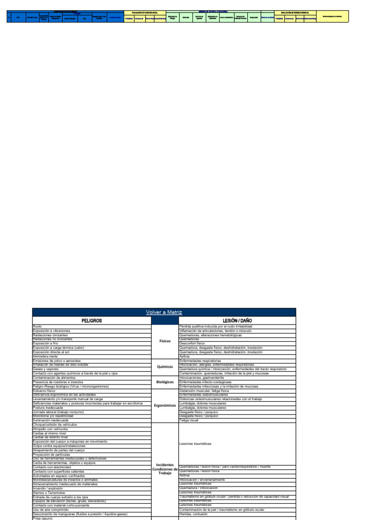 Matriz IPER Gestion de Riesgos v2.1 | PDF | Quemar | Riesgo