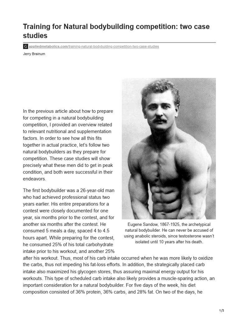 Training For Natural Bodybuilding Competition Two Case Studies | PDF ...