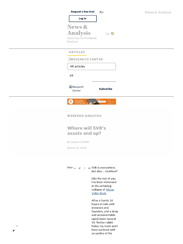 Where Will SVB - S Assets End Up | PDF