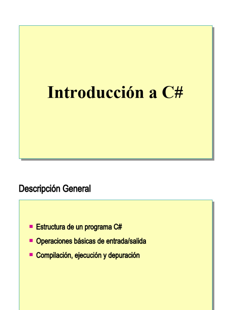 2 Introduccion A C | Descargar gratis PDF | C Sharp (lenguaje de ...