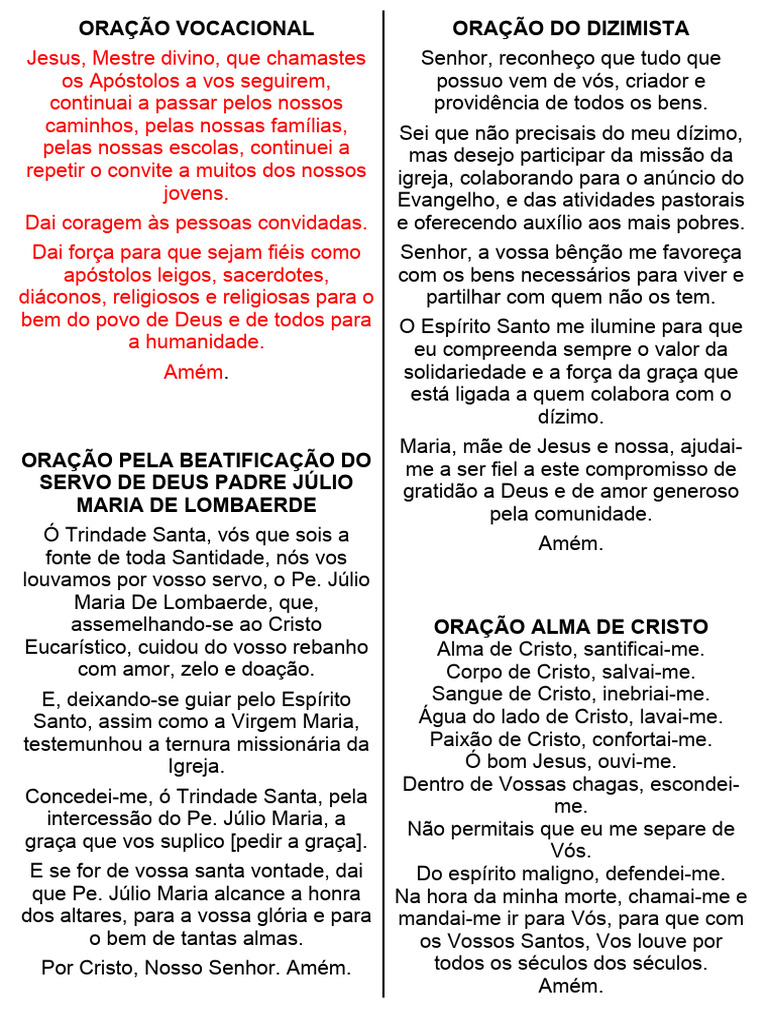 Credo Pdf Oração Santo