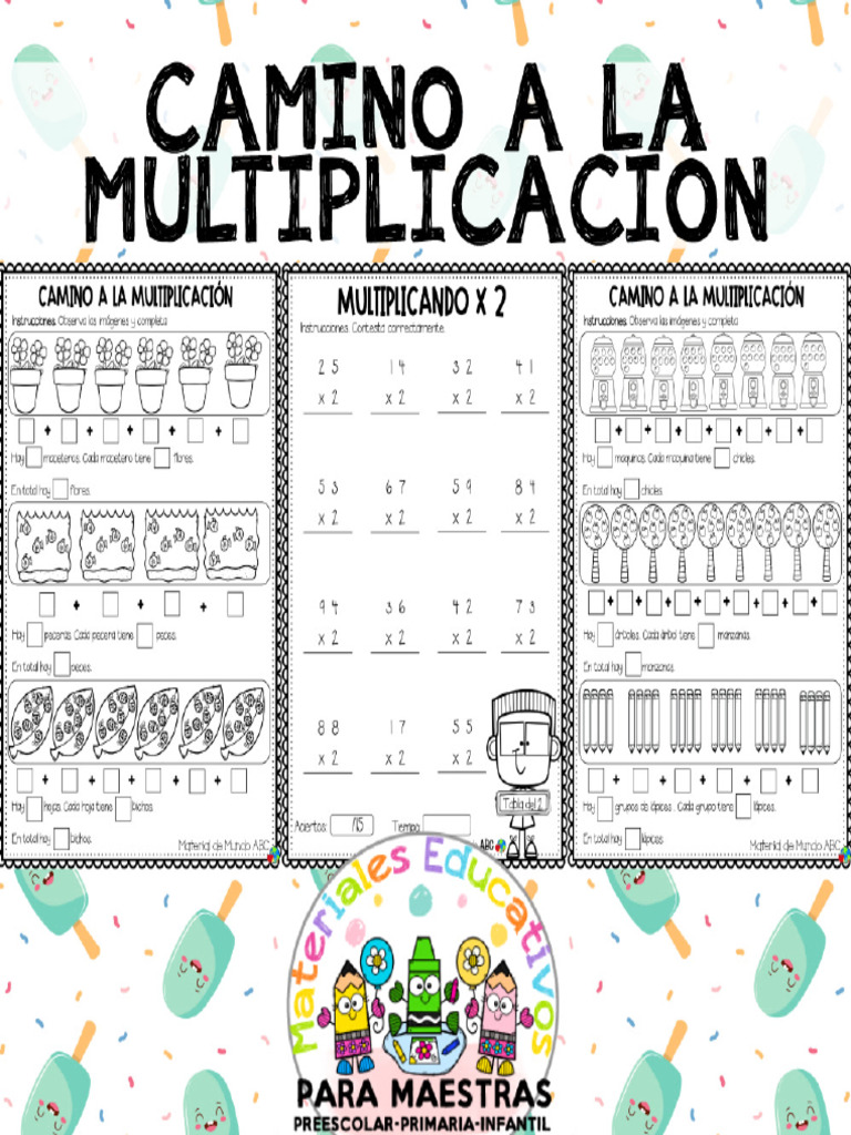 Cuaderno Camino A La Multiplicación Recopilado Por Materiales ...