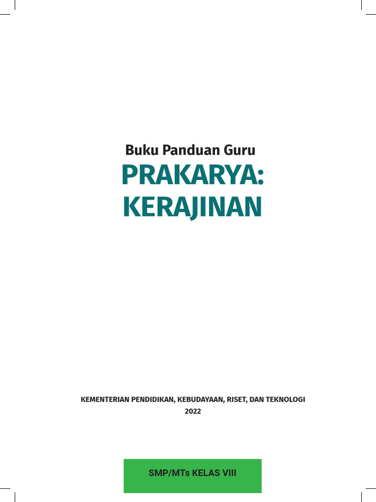 Prakarya Kerajinan BG KLS VIII | PDF