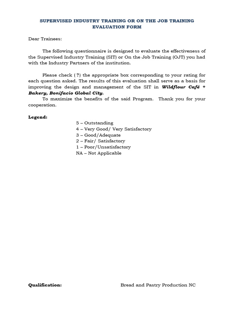 SIT Evaluation | Download Free PDF | Program Evaluation | Behavior Modification