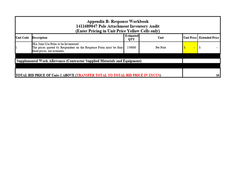 Appendix B - Response Workbook | PDF