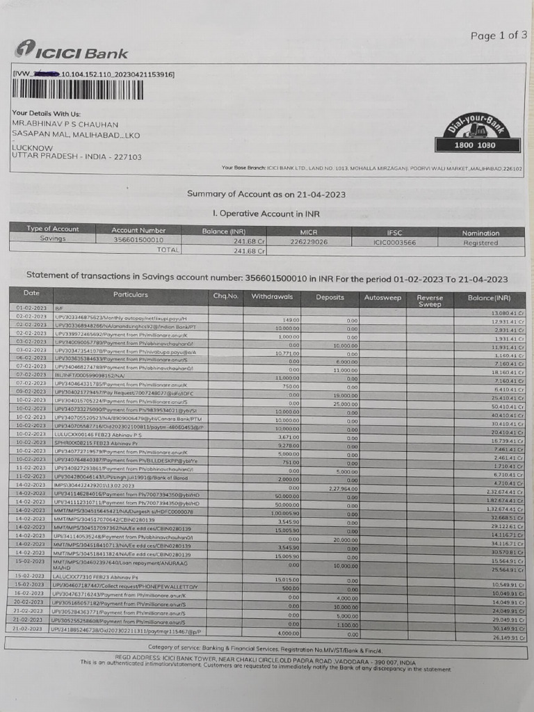Abhinav | PDF | Banks | Debit Card