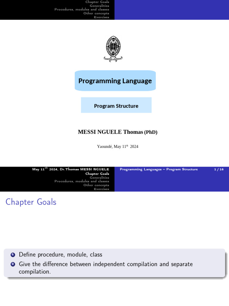 program_structure | PDF | Class (Computer Programming) | Modular Programming
