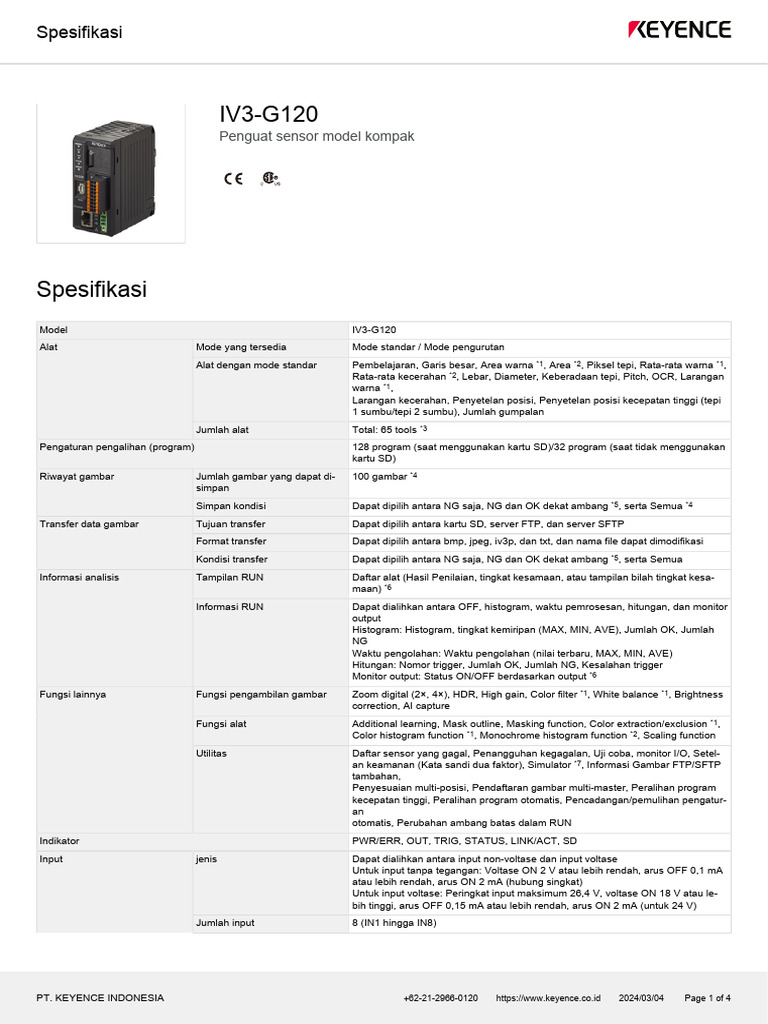 IV3-G120 Datasheet | PDF