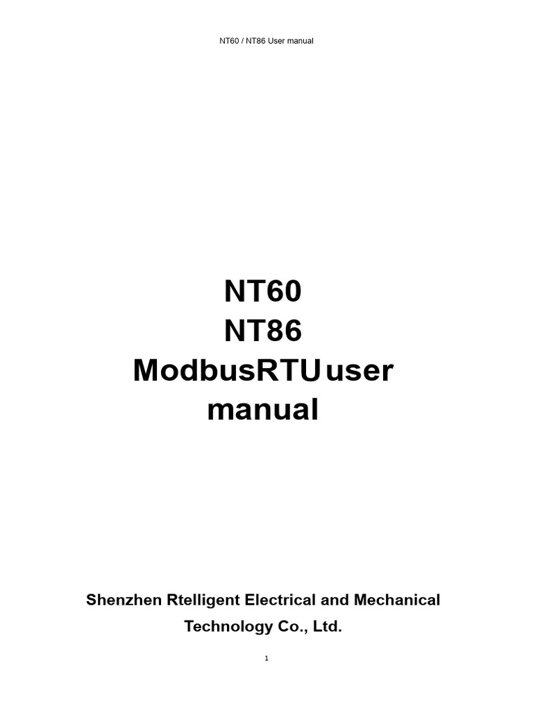 NT60 NT86 User Manual | PDF | Information And Communications Technology ...