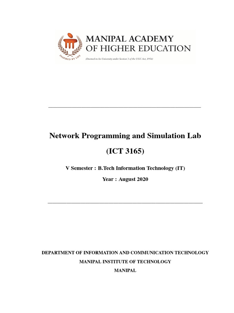 Nps Ict 3165 Lab Manual Pdf Port Computer Networking Network Socket