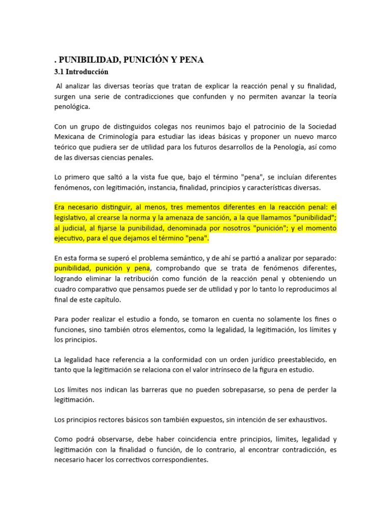 Definición de Punición en Derecho Penal | PDF | Castigos | Derecho penal