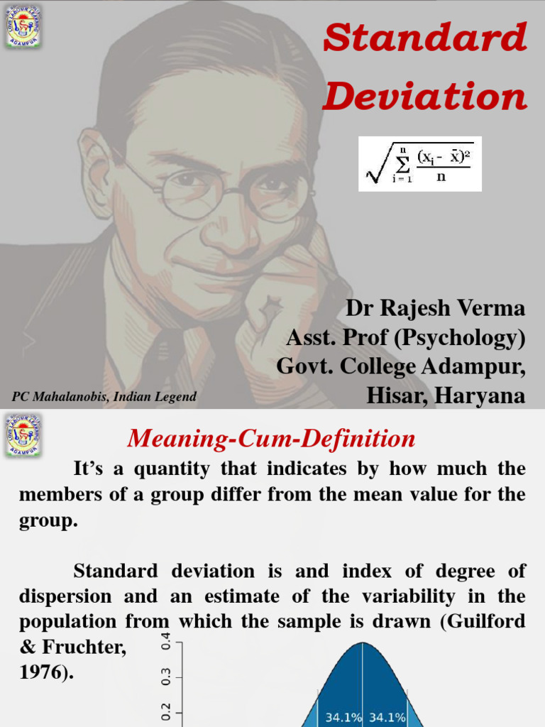 Standard Deviation | Download Free PDF | Standard Deviation | Mean