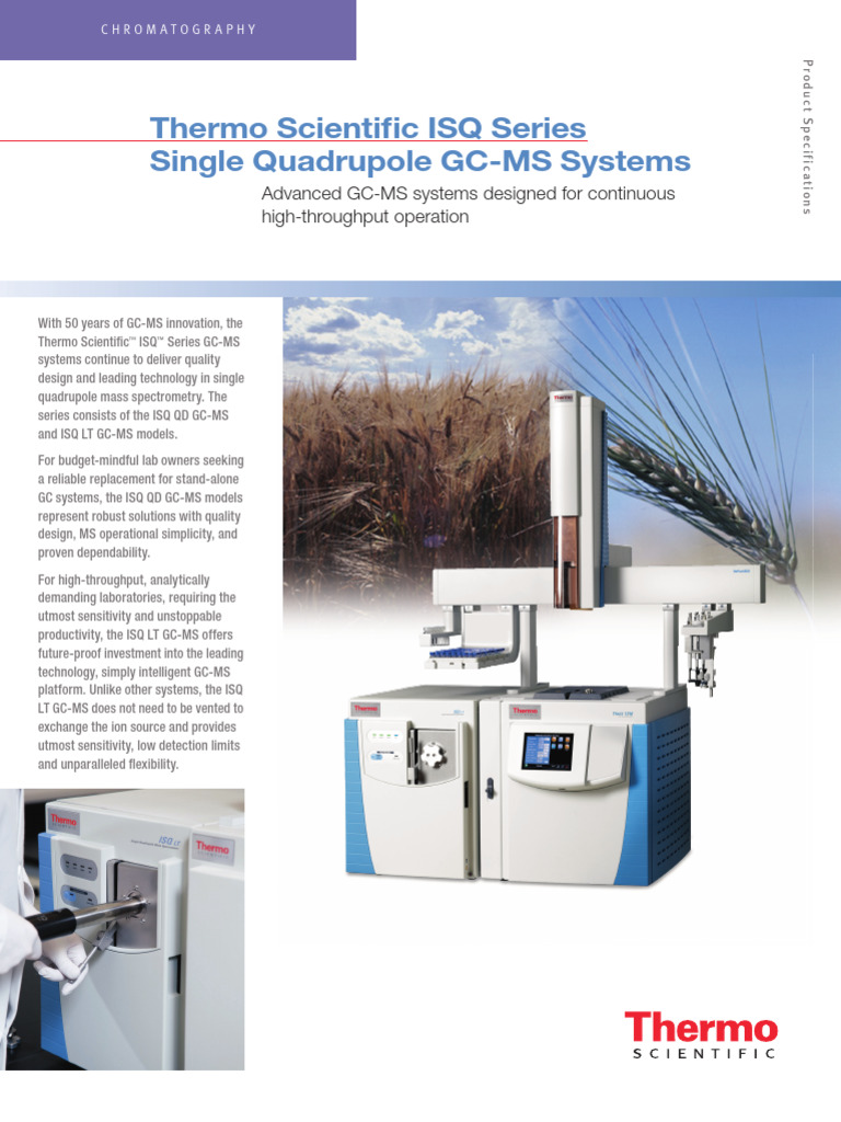 Ps 51872 Isq Single Quadrupole GC Ms Ps51872 en | PDF | Gas Chromatography–Mass Spectrometry ...