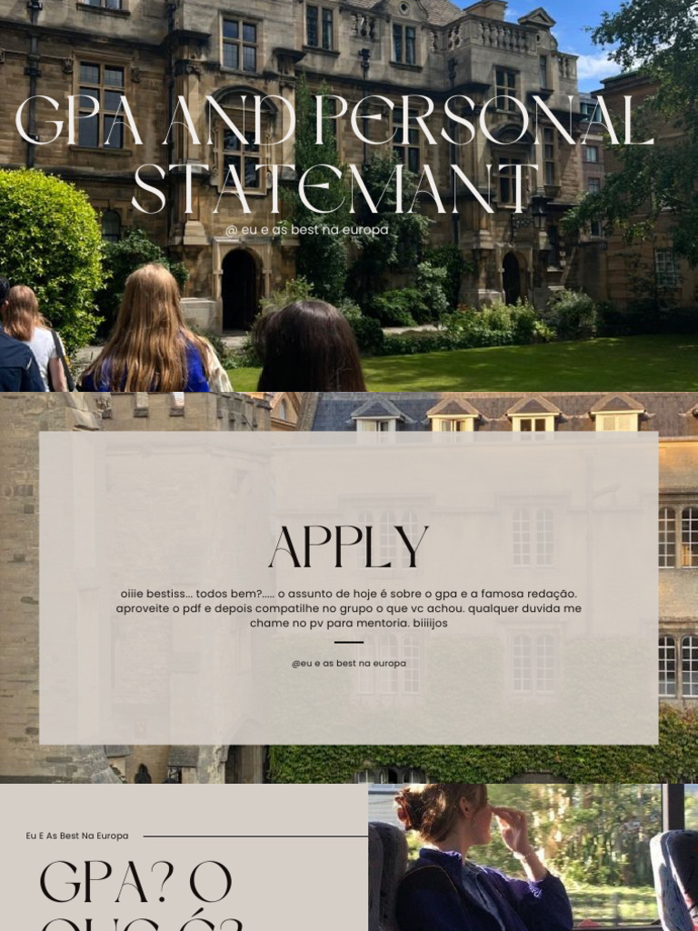 GPA and Personal Statement (By Abnise) | PDF | Europa