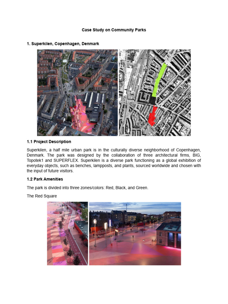 Case Study On Community Parks | PDF
