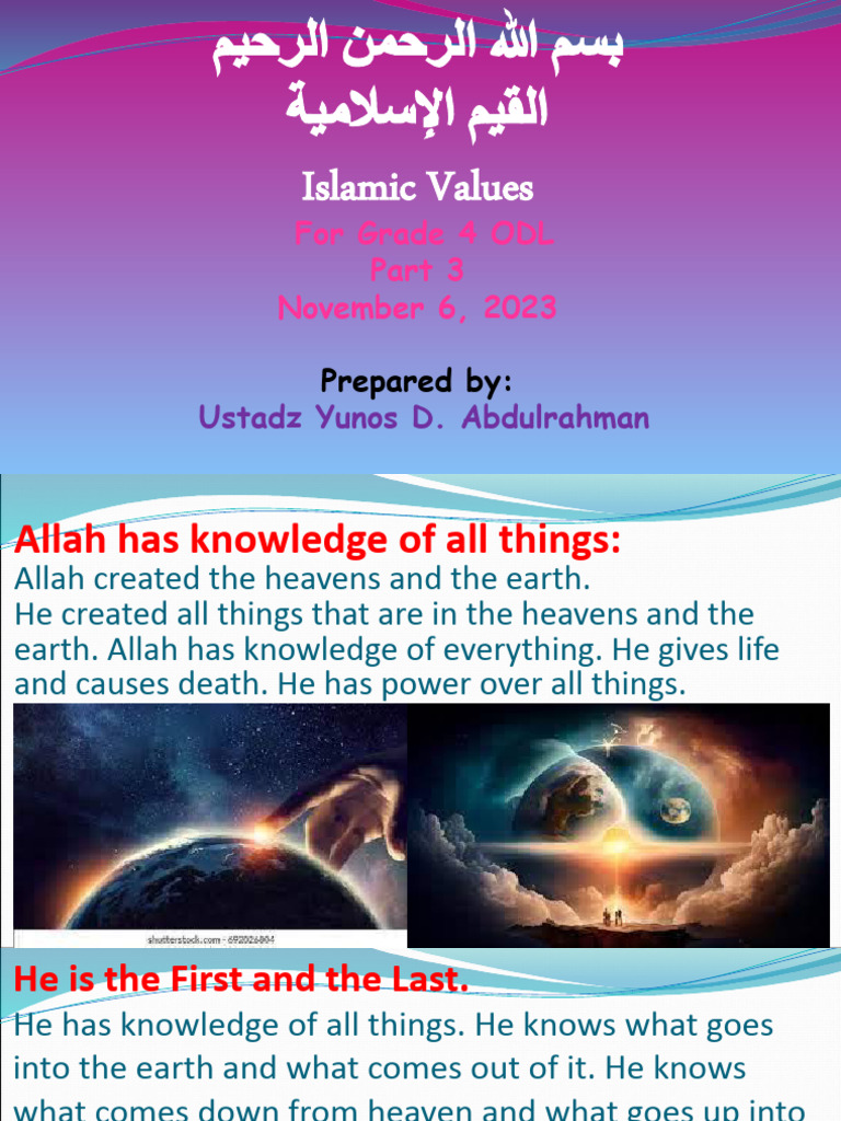 Grade 4 Islamic Presentation | Download Free PDF | God In Islam ...