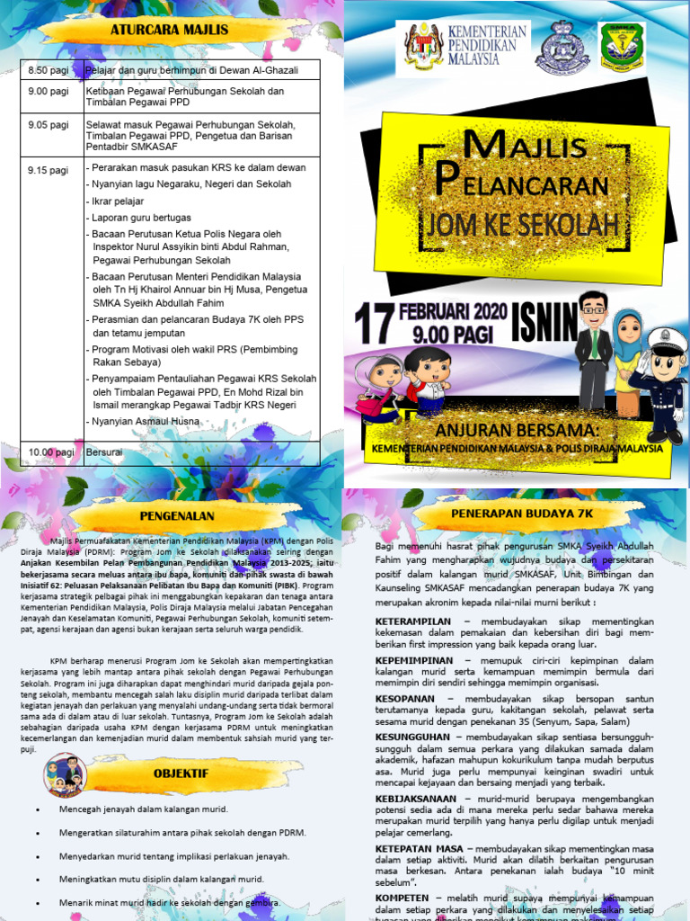 Buku Program Jom Ke Sekolah | PDF