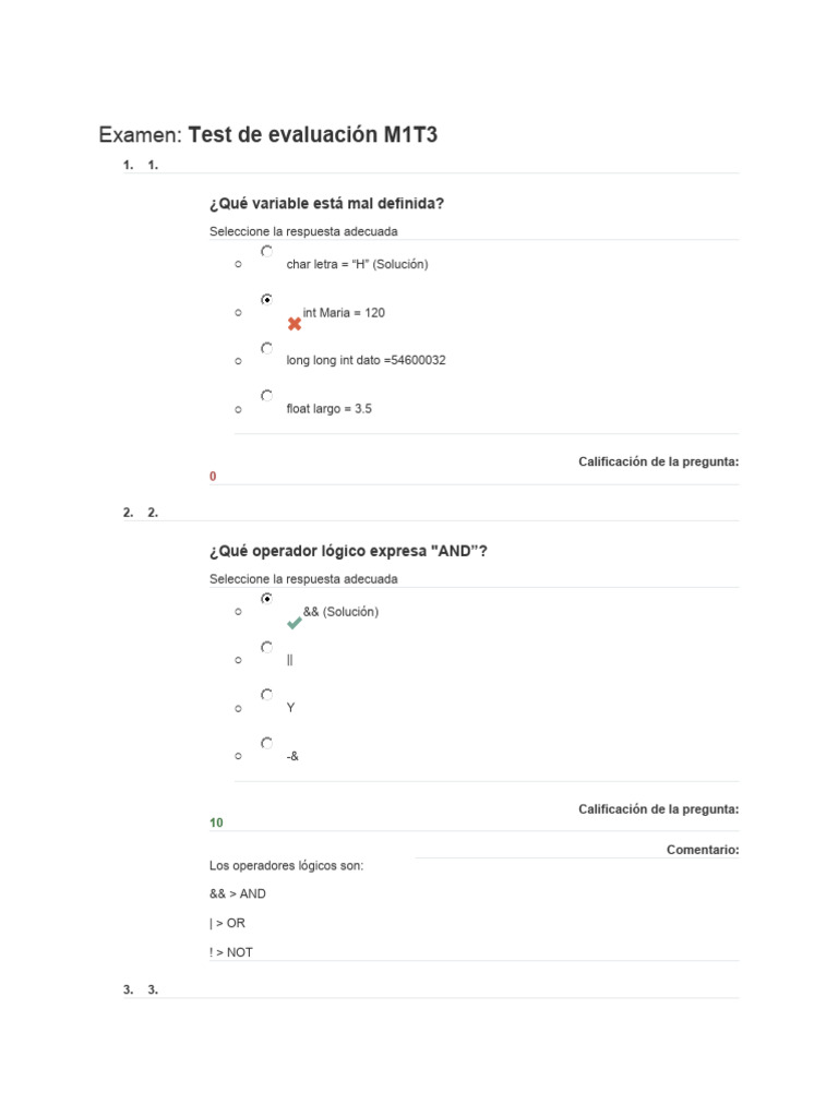 EX3 | Descargar gratis PDF | Variable (informática) | Programación de computadoras