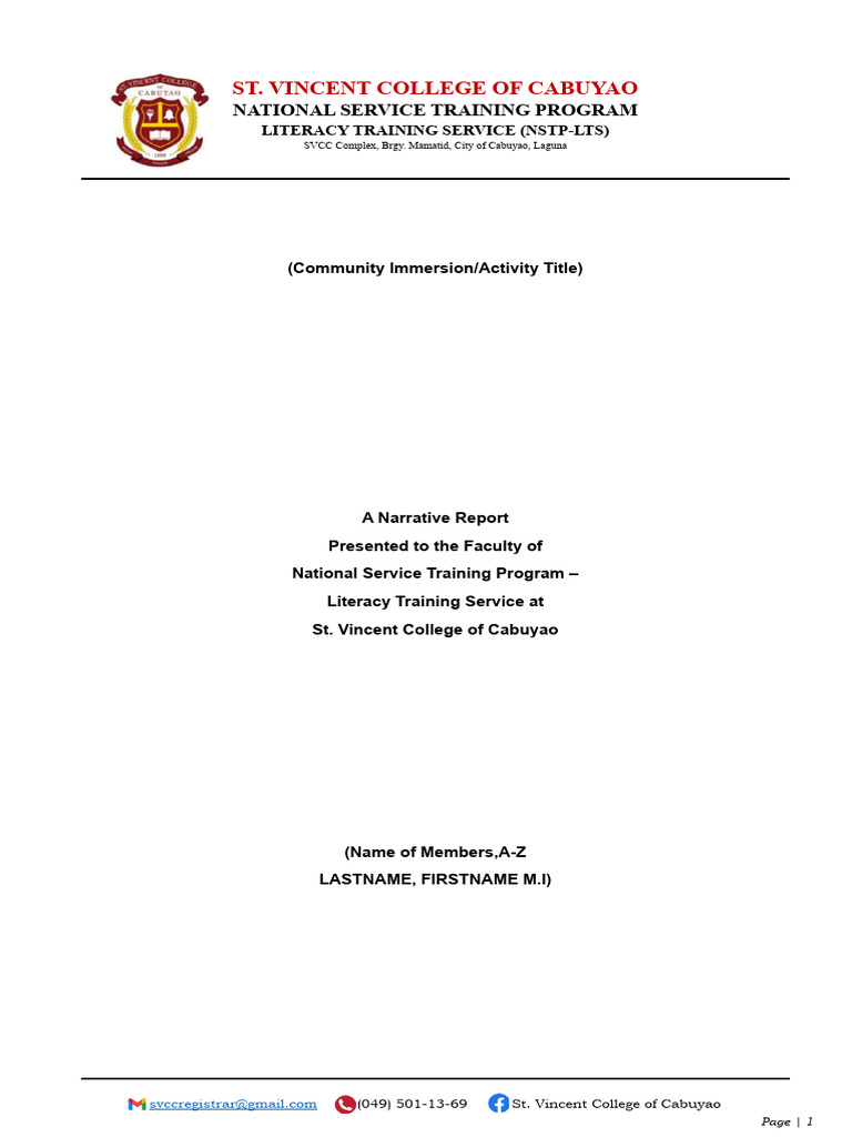 Narrative Format 1 | PDF