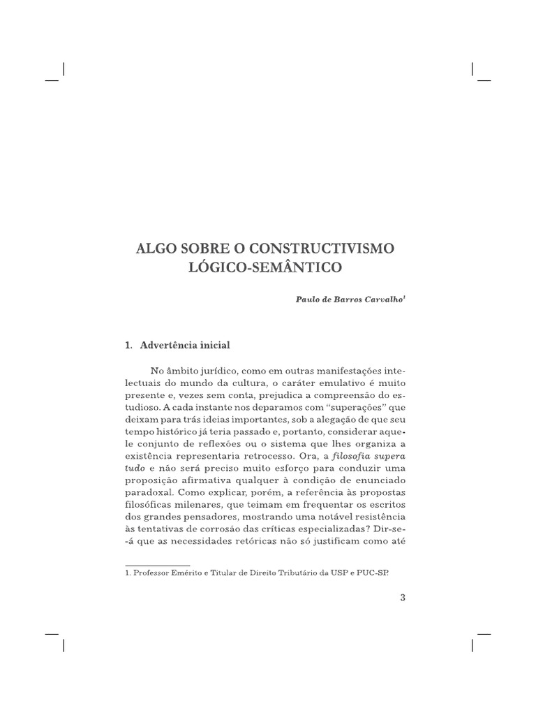 Sem 3 - PBC - Algo Sobre o Constructivismo Lógico-Semântico | PDF