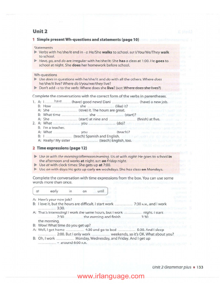 Unit 2 Grammar Plus | PDF