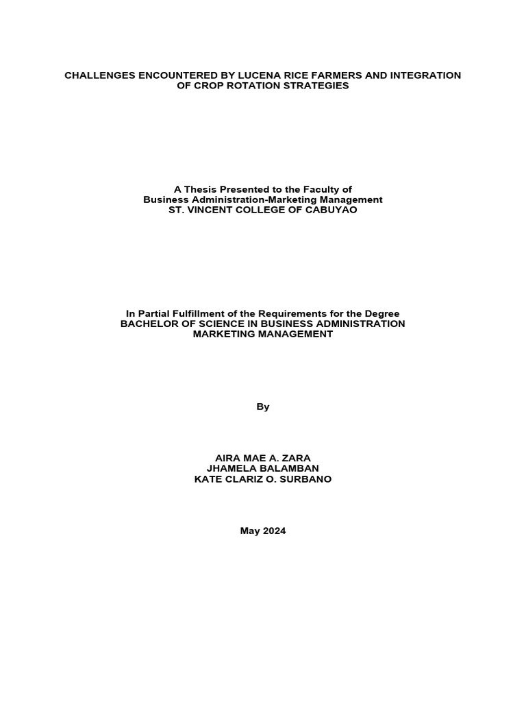 THESIS | PDF | Agriculture | Sustainable Agriculture