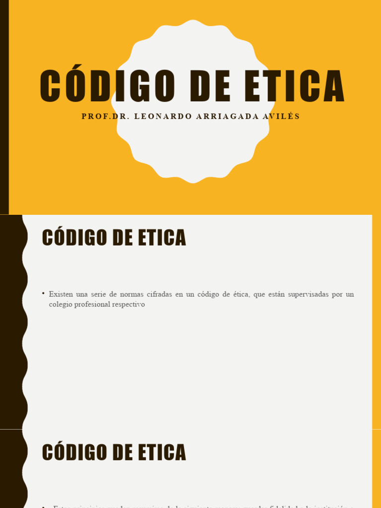 Código de Etica | PDF | Ética profesional | Comportamiento