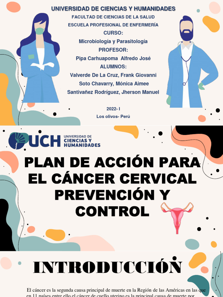 PLAN DE ACCIÓN PARA EL CÁNCER CERVICAL (1) | PDF | Cáncer de cuello ...