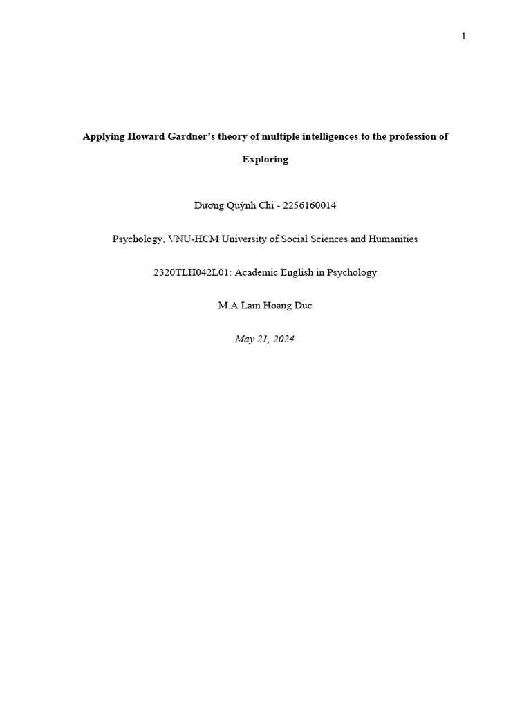 Tiểu luận TACN | PDF | Cognition | Cognitive Science