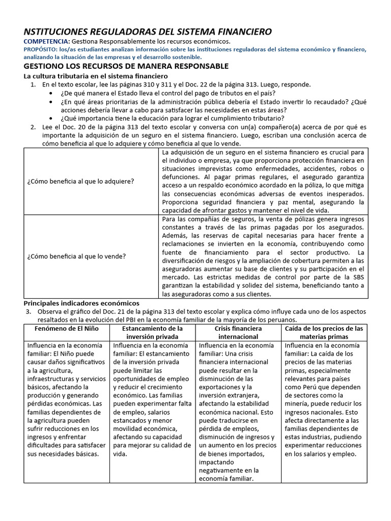 avance SESION 7 unid 8 estud INSTITUCIONES REGULADORAS DEL SISTEMA FINANCIERO | PDF | Sistema ...
