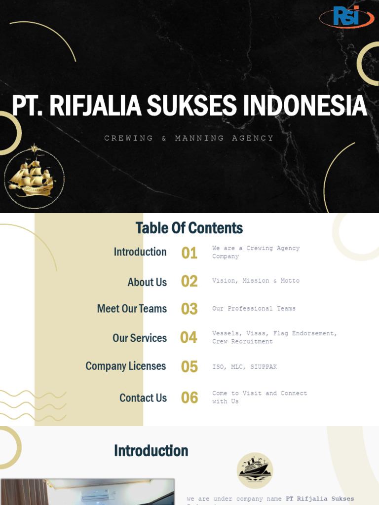 Company Profile - RSI | PDF | Ships | Water Transport