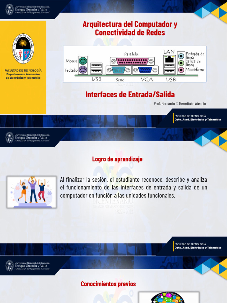 S04 Interfaces Entrada Salida | Descargar gratis PDF | Hardware de la computadora | De entrada y ...