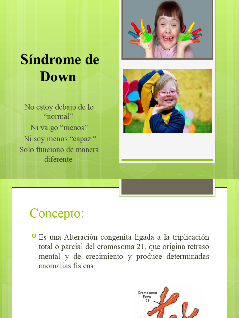 Síndrome-de-Down - PPTX 2 | PDF | Síndrome de Down | Enfermedades y trastornos humanos