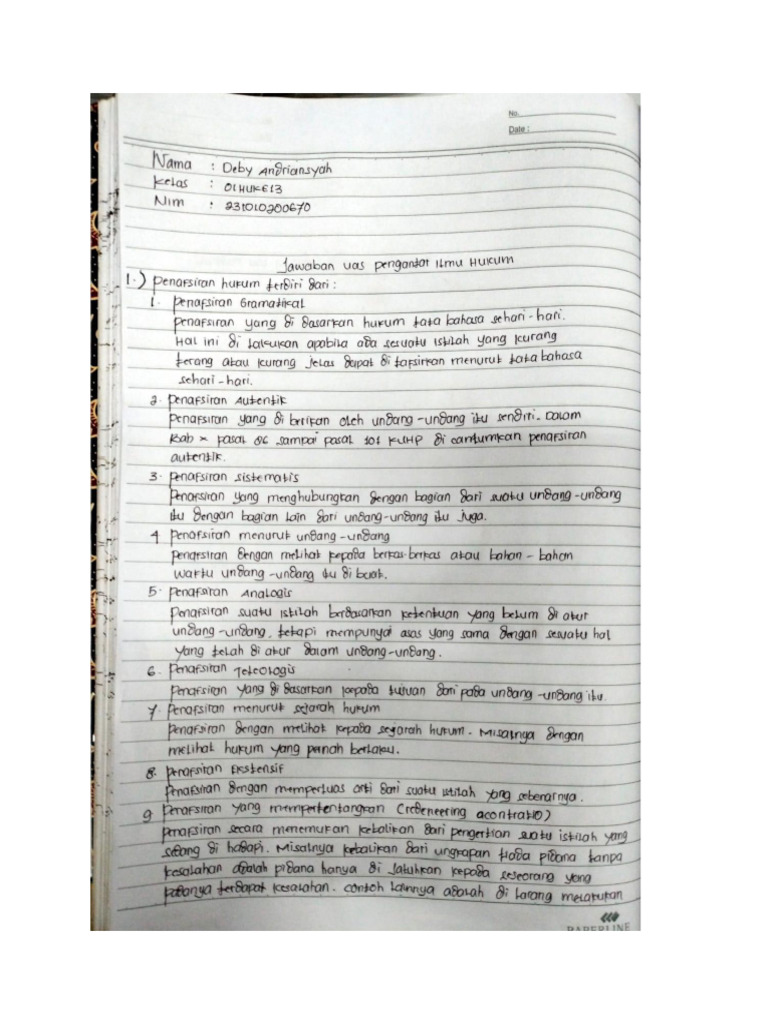 Jawaban UAS PIH | PDF