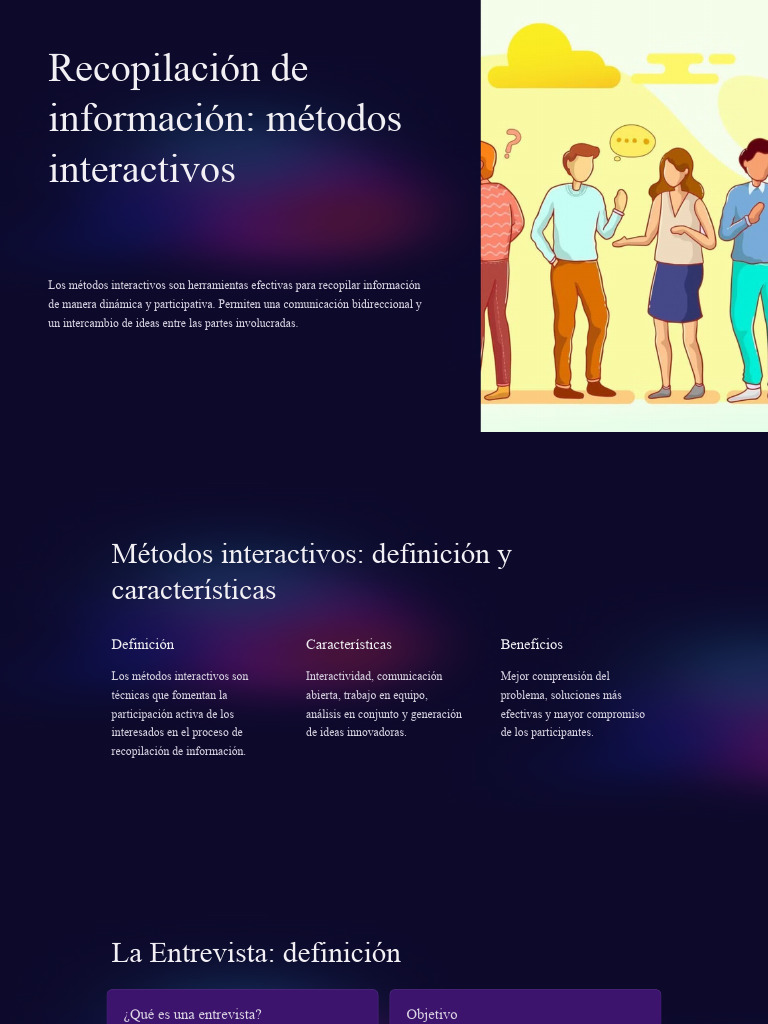 Recopilacion de Informacion Metodos Interactivos | PDF | Información | Diseño