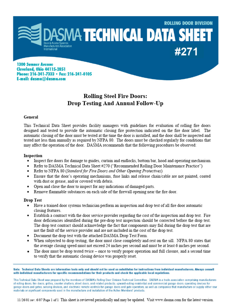 Fire Door Drop Test Form - 5 | PDF | Door | Building Engineering